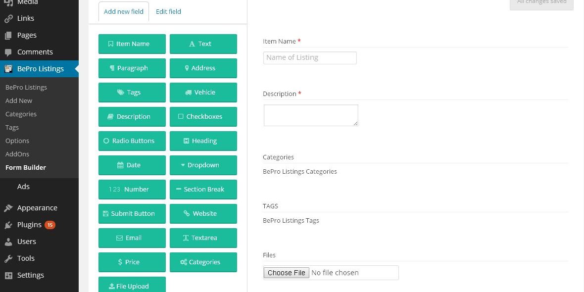 Wordpress Directory Form Builder - PropTech Website Support