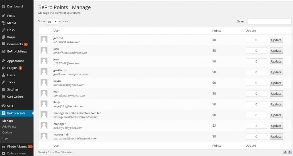 BePro Points - PropTech Website Support